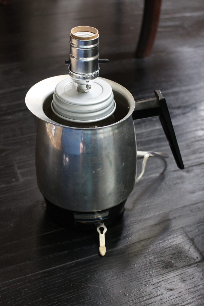 Create and Share Monthly Challenge: DIY Coffee Pot Lamp | My Life From Home