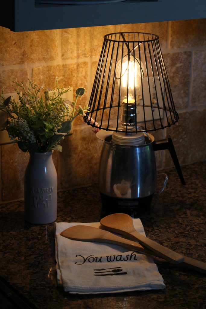 Create and Share Monthly Challenge: DIY Coffee Pot Lamp | My Life From Home
