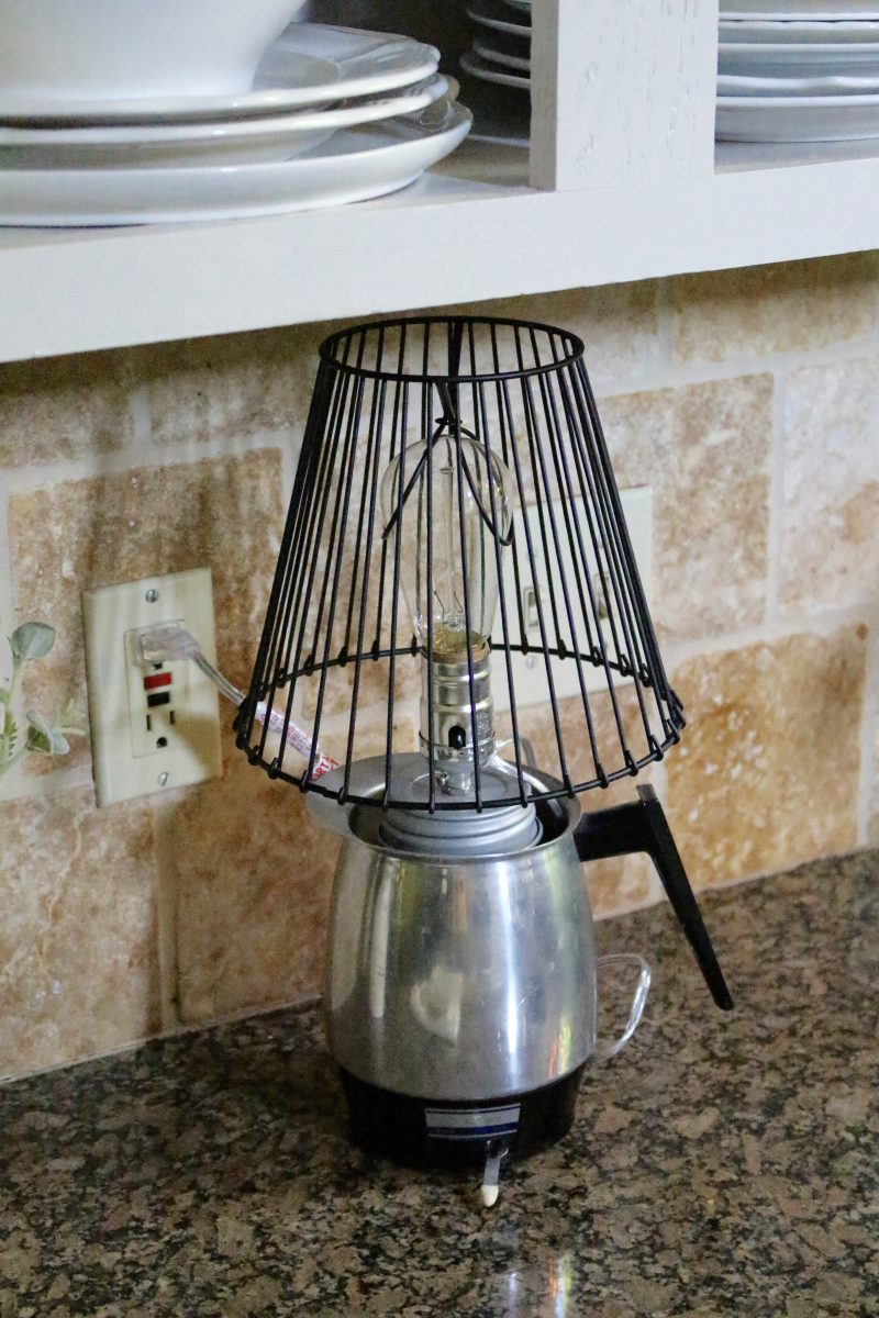Create and Share Monthly Challenge: DIY Coffee Pot Lamp | My Life From Home