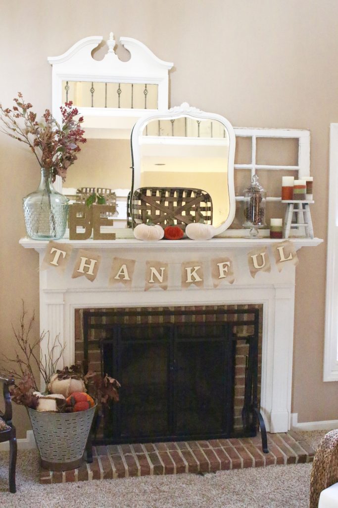 Be Thankful Thanksgiving Mantel | My Life From Home