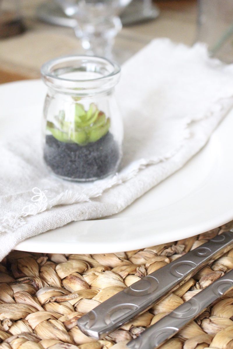 How to Create a Spring Tablescape with Succulents | My Life From Home