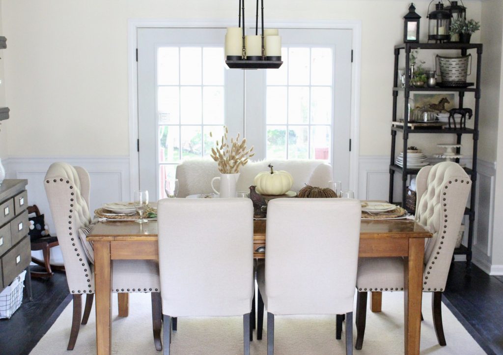 How to Create a Simple Neutral Fall Tablescape | My Life From Home