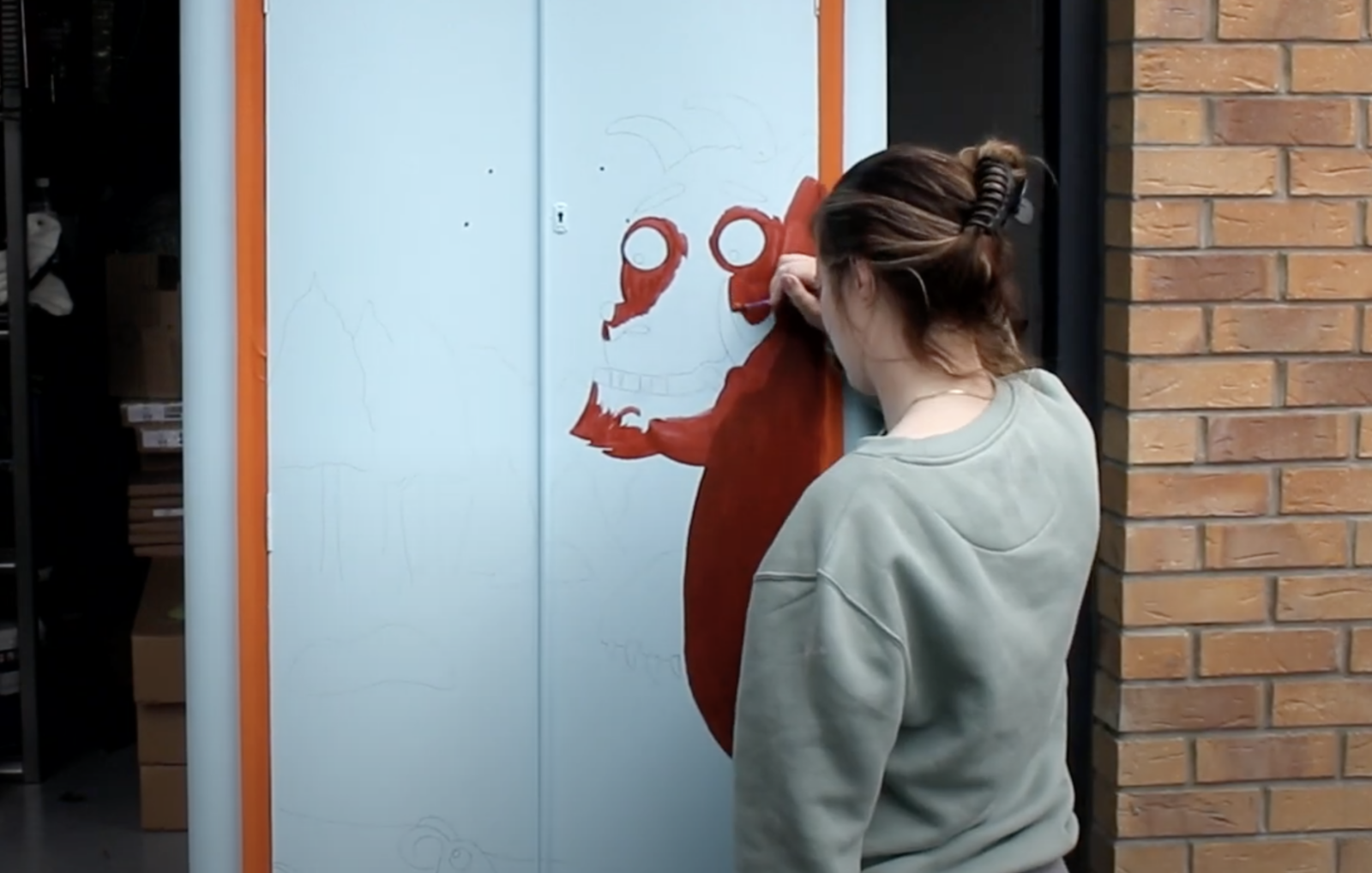 How I Turned a Free Wardrobe Into a Hand-Painted Gruffalo Mural