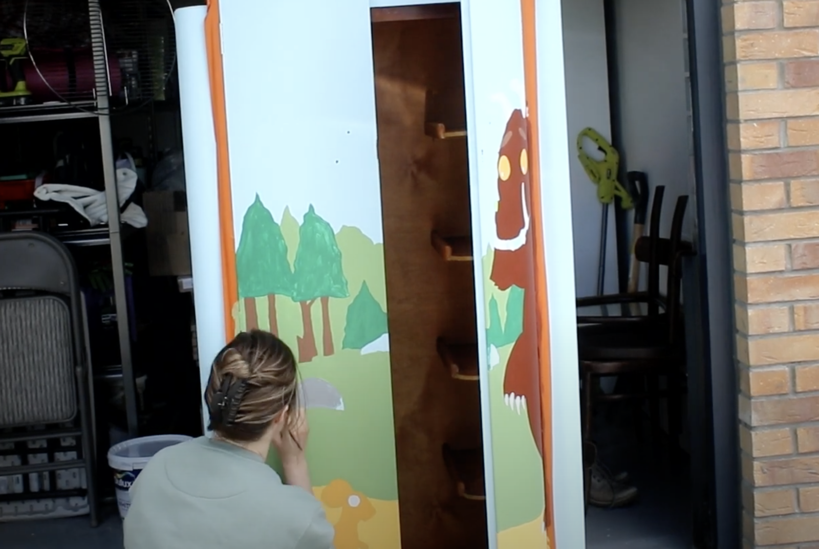 How I Turned a Free Wardrobe Into a Hand-Painted Gruffalo Mural